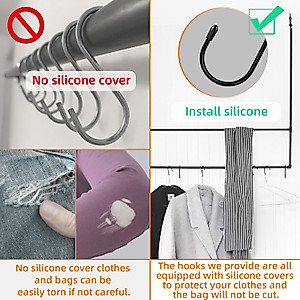 PENGBGOOL 4.3 inch Shower Door Hooks, 20 Pack Shower Glass Door Hooks, S Hooks for Hanging, Heavy Duty S Shaped Hooks for Wire Shelving, Garage, Garden, Bathing Suits, Robe, Towel, Squeegee