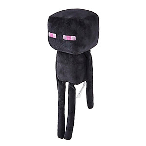 Mattel Minecraft Basic 8-inch Plush Enderman Figure, Soft Doll Inspired by Video Game Character, Collectible Toy