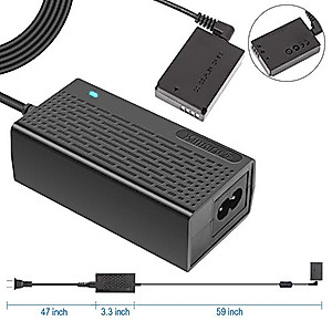 Kimaru ACK-E12 DR-E12 DC Coupler LP-E12 Dummy Battery AC Power Adapter Kit for Canon EOS M10,EOS M50,EOS M50 Mark ii,EOS M100,EOS M200,EOS M,EOS M2,Kiss M,Kiss M2 Cameras.