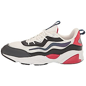 Propét Women's Stability Marvel Sneaker, Red/Charcoal, 8.5 US