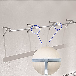 Creative Clothes Rack Boutique Store Storage Shelf, Wall-Mounted Clothing Display Shelves Clothes Rod, Dress Hanger Industrial Pipe Clothes Bar, Laundry Clothes Hanging Organizer Towel Rack