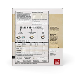 The Honest Kitchen Human Grade Dehydrated Whole Grain Dog Food – Complete Meal or Dog Food Topper – Beef 4 lb (makes 16 lbs)