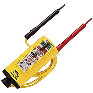 Ideal 61-076 Voltage, Continuity Tester, 600VAC, 600VDC Includes Manual 61-076-1 Each, Color