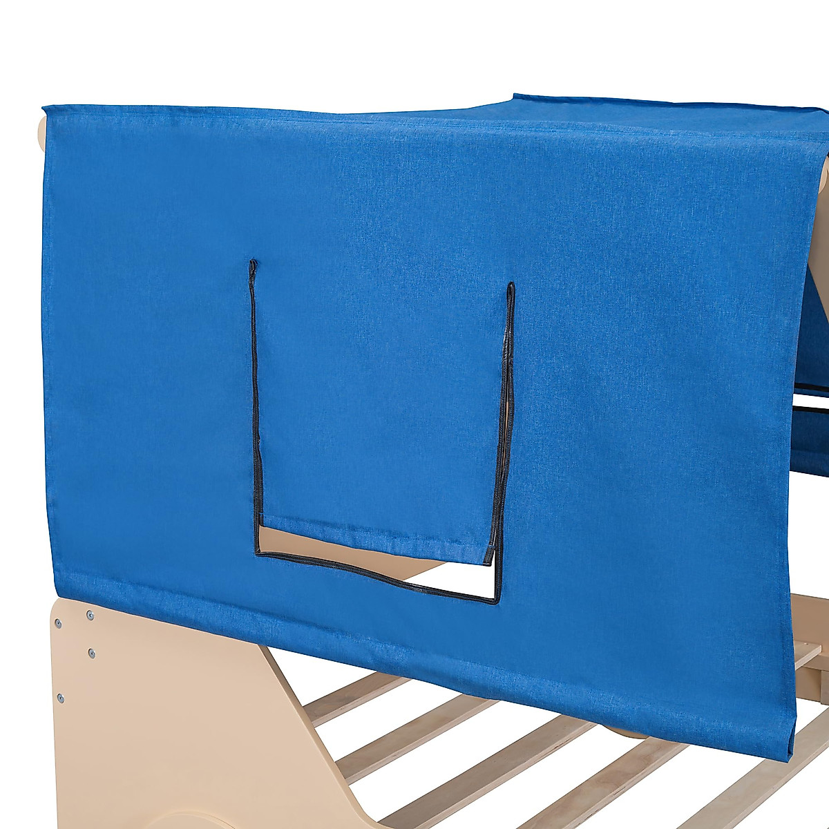 Harper & Bright Designs Twin Size Car Bed with Tents, Wooden Twin Platform Bed, Twin Car Bed Frame with Wheels for Kids, Boys & Girls, No Box Spring Needed, Natural