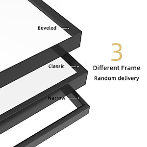 Beauty4U 59" x 16" Tall Full Length Mirror with Stand, Black Wall Mounting Full Body Mirror, Metal Frame Full-Length Tempered Mirror for Living Room, Bedroom