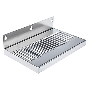 Beer Surface Mount Drip Tray - No Drain (10" x 6" x 3/4")