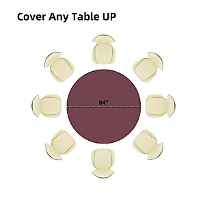 Evershine 12-Pack Heavy Duty Brown Round 84" Plastic Table Covers Tablecloth (Reusable) (Round 84", Brown)