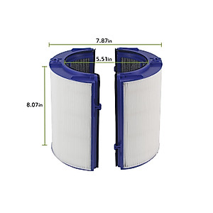 KTSIM 360 Combi Glass HEPA+Carbon Air Purifier Filter Compatible with Dyson TP06, HP06, PH02 Air Purifier and More