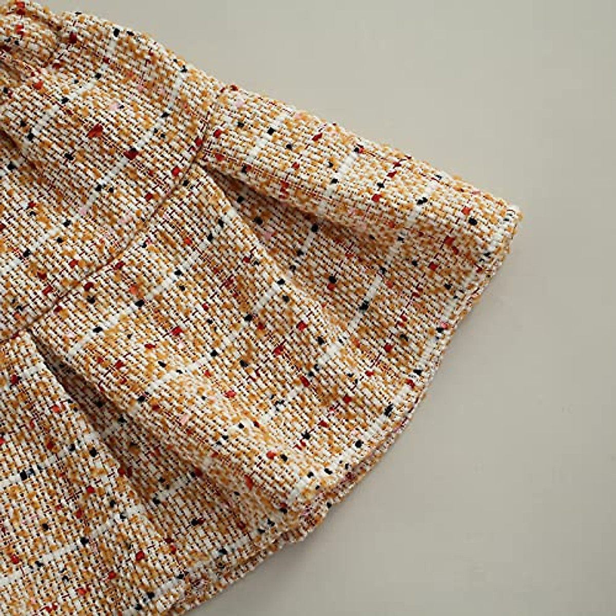 Santikisler Kids Toddler Skirt Outfits Baby Girl Long Sleeve Blouse Tweed Vest Tartan Plaid Skirt Set 3 Piece Fall Winter (White Plaid, 2-3T)