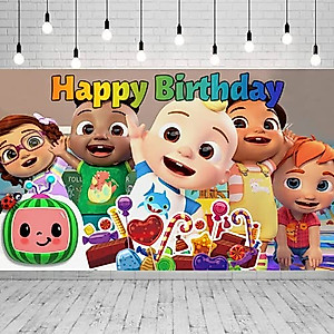 Cartoon Family Photography Backdrop Cartoon Cute Boy Girl Smiley Newborn Baby Shower Photo Props Background Family Theme Birthday Party Supplies Banner Decorations Wall Poster (5x3ft)