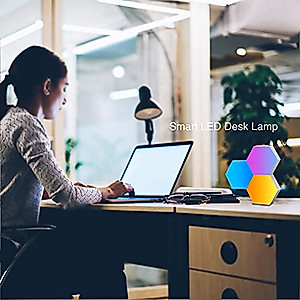 LED Hexagon Lights, RGB Hexagon lights for wall, Smart, Modular, Music Sync, App Controlled LED Lights, for Gaming Room Decor, Gaming Lights, Panel LED, Festival Holiday Gifts, Gamer gifts, 10 Pcs