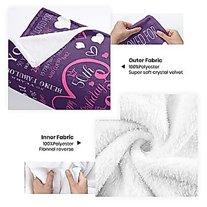 50 Year Old Gifts for Women 50th Birthday Gifts for Women Blanket 50"x60" Gifts for 50 Year Old Woman Happy 1973 Birthdy Gifts for Her Wife Sister Mom Friends Grandmother Coworker Birthday Gift Ideas