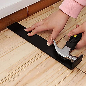 ZIQI 13 Inch Laminate Wood Flooring Installation Kit, Manganese Steel Heavy Duty Laminate Flooring Pull Bar for Laminate Plank and Wood Flooring Installation Pull Bar Kit(Black)