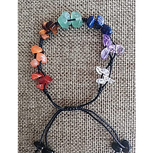 SALIMBENI Handmade Natural Gemstones Bracelet 7 Chakras Healing Crystals Bracelet Yoga Stone Beads Bracelets Meditation Bangle for Womens Mens