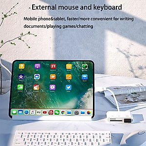 DCNETWORK Lightning to SD Card Reader for iPhone,USB Camera Adapter 3 in 1 USB Female OTG Adapter Compatible SD/TF Card, Memory Card Reader Portable USB 3.0 Adapter,Sd Card Adapter