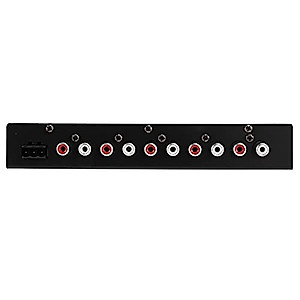 pizarra 5-Band Car Audio Equalizer, Adjustable 5 Bands EQ Car Amplifier Graphic Equalizer with CD/AUX Input Select Switch,Black