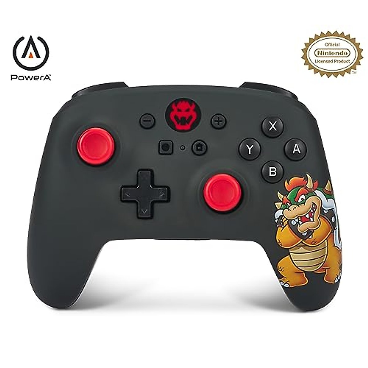 PowerA Wireless Nintendo Switch Controller - King Bowser, AA Battery Powered (Battery Included), Nintendo Switch Pro Controller, Mappable Gaming Buttons, Officially Licensed by Nintendo