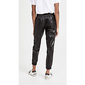 [BLANKNYC] Womens Vegan Leather, Comfortable & Casual Pants, Black Widow, 26