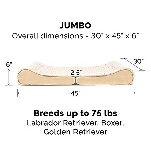 Furhaven Orthopedic Dog Bed for Large Dogs w/ Removable Washable Cover, For Dogs Up to 75 lbs - Ultra Plush Faux Fur & Suede Luxe Lounger Contour Mattress - Cream, Jumbo/XL