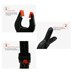 LZYLL 10 Pack Spring Clamps Heavy Duty,6 inch Plastic Clips Clamps for Crafts,Backdrop Clips for Photography,Backdrop Stand,DIY Woodworking,and other Home Improvement Projects