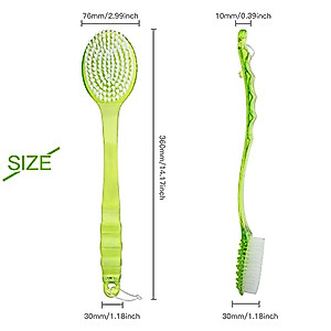 YEEPSYS Bath Brush with Bristles 1 PC Long Handle for Exfoliating Back, Body, and Feet, Bath and Shower Scrubber