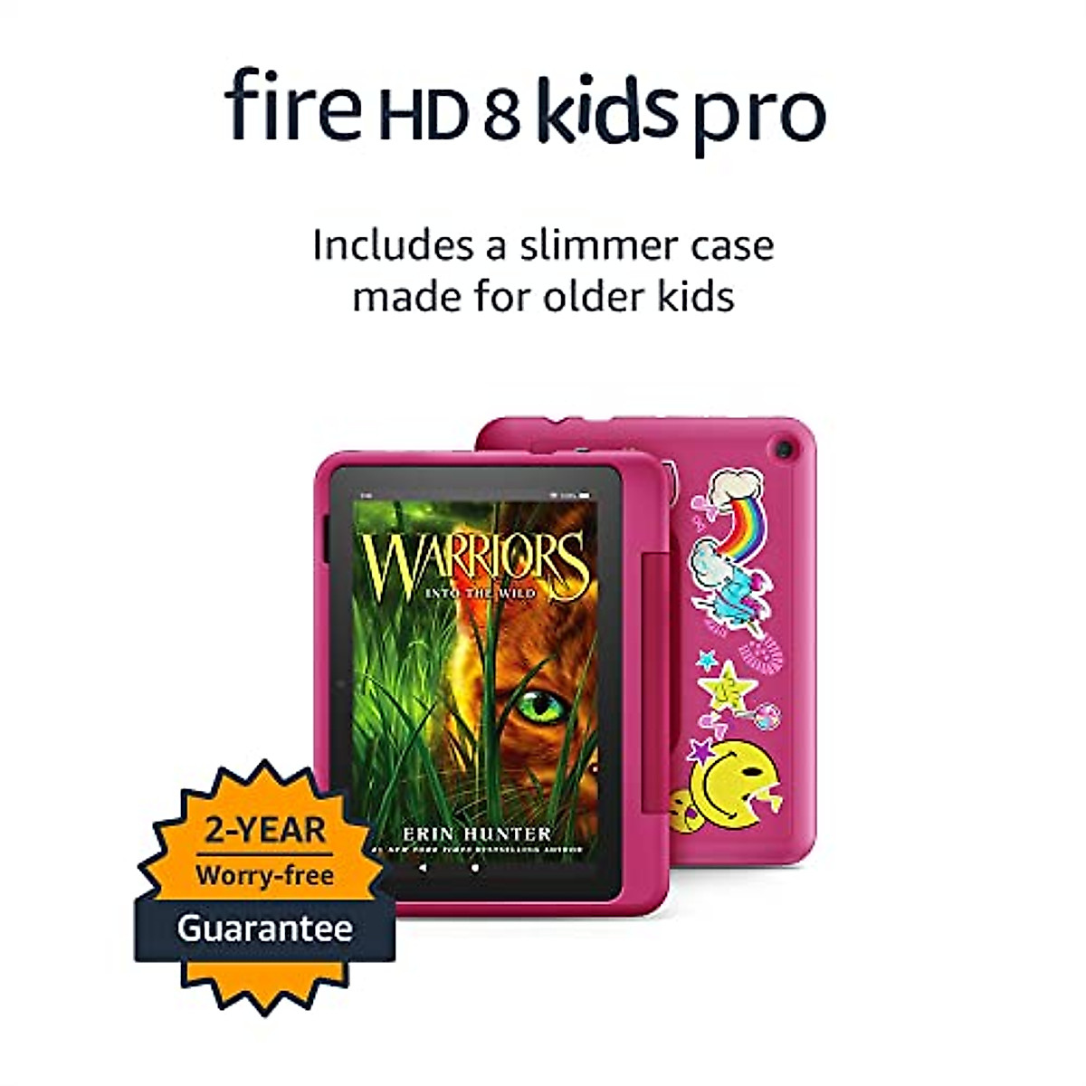 All-new Amazon Fire HD 8 Kids Pro tablet, 8" HD display, ages 6-12, 30% faster processor, 13 hours battery life, Kid-Friendly Case, 32 GB, (2022 release), Rainbow Universe