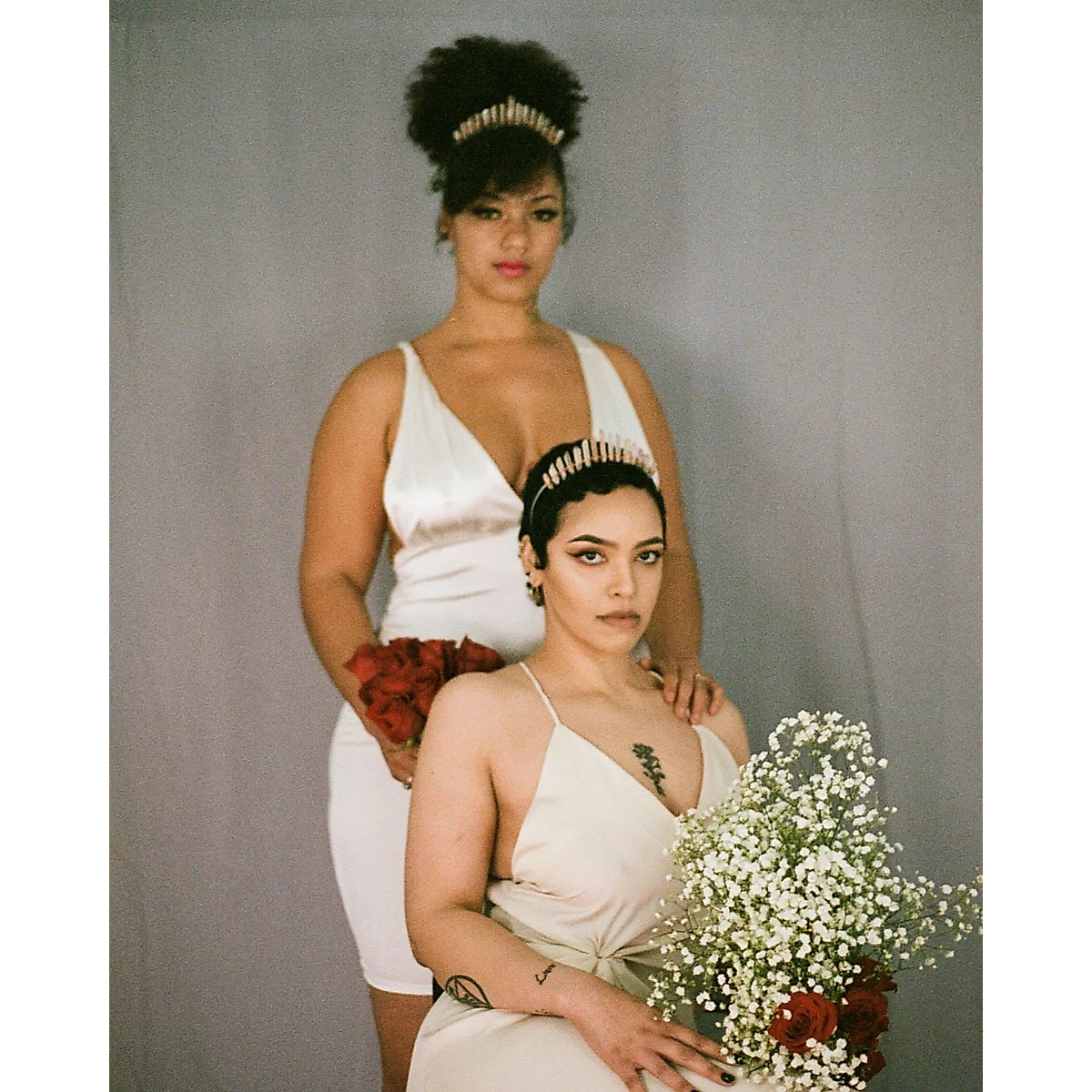 Raw Crystal Quartz Tiara Headband - Moon Stars Crystal Boho Tiara Hairband Sun Goddess Crown Wedding Bride Headpiece for Woman(moon (white))