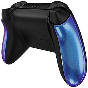 eXtremeRate Replacement Side Rails Grip for Xbox Core Wireless Controller, Chameleon Purple Blue Accessories Back Panesl Handles Cover Shell for Xbox Series X & S Controller [Controller Excluded]