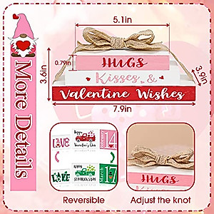 St. Patrick's Day Tiered Tray Decor Reversible Valentines Stack Blocks for Table Kitchen Farmhouse Valentine Shamrock Faux Bundle Decor