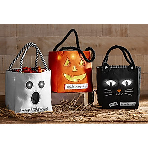 Mud Pie Children's Halloween LED Light Up Treat-or-Treat Candy Bag, Cat