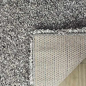 SAFAVIEH California Premium Shag Collection 8' x 10' Silver SG151 Non-Shedding Living Room Bedroom Dining Room Entryway Plush 2-inch Thick Area Rug