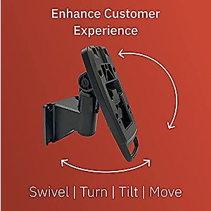 ENS Tailwind Ingenico Lane/3000/7000/8000 7" Latch and Lock Wall Mount Terminal Stand, Black