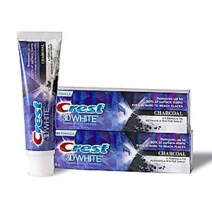 Crest 3D White Charcoal Toothpaste 4.1 Oz (116g) - Pack of 2