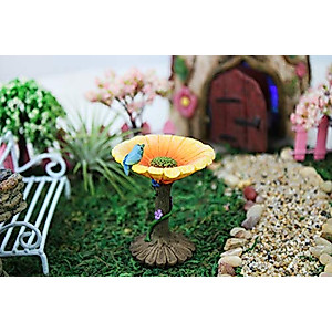 NW Wholesaler 2.5 Inch Miniature Fairy Garden Flower Birdbath - Supplies, Furniture, Tools, Animals and Accessories for Fairy Gardens