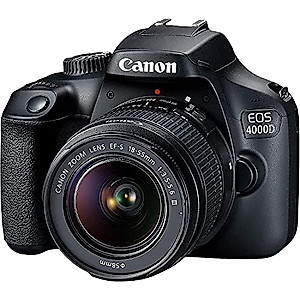 Canon Intl. Canon EOS 4000D DSLR Camera with Canon EF-S 18-55mm F/3.5-5.6 III Lens, ActionPro Bundle Includes 64 GB SanDisk Memory Card, Tripods, Flash, Bag, Filters and More (Large Kit)