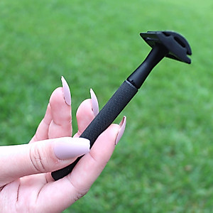 Krisp Shave Stainless Steel (4.5") Long Handle Safety Razor for Men Women - Double Edge Shaving Razor - Fits All Double Edge Razor Blades - Comes With 5 Shave Blades