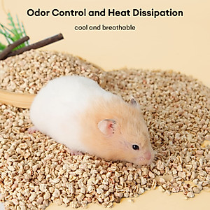 BUCATSTATE Hamster Corn Cob Bedding & Litter 1KG/2.2LB Natural Odor Control for Dwarf Hamster Pet Birds and Small Animals