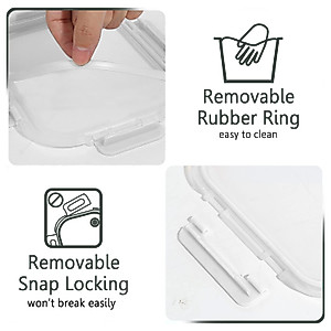 M MCIRCO [10-Pack,22 Oz Glass Meal Prep Containers 2 Compartments, Airtight Glass Lunch Bento Boxes with Lids, Glass Food Storage Containers, Microwave, Oven, Freezer and Dishwasher Friendly, White