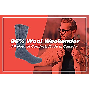 J.B. Field's Wool Weekender 96% Merino Wool Non-binding Casual Socks (3 Pairs) (Large (8-12 Shoe), Assorted (Lt. Brown/Mid-Grey/Natural))