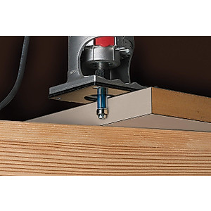 BOSCH 85245SMC 3/8 In. x 1 In. Carbide-Tipped Single-Flute Shear Angle Pilot Panel Router Bit