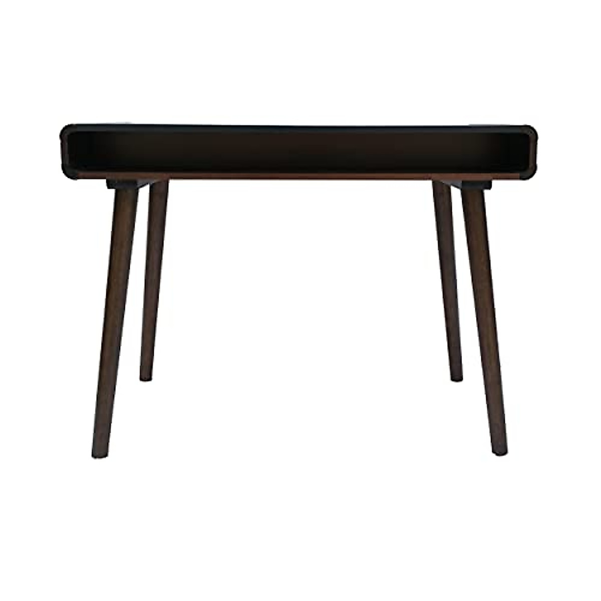 Christopher Knight Home Peninah Mid-Century Rubberwood Writing Desk, Charcoal Grey / Medium Brown