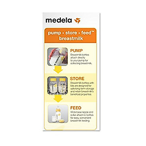 Medela Breast Milk Storage Bottle, 5 Ounce Breastfeeding Bottle, Made Without BPA, Safe for Dishwashers and Microwaves