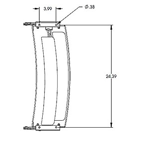 Lippert 432678 RV Single Entry Step 24" Manual Radius