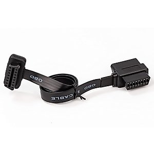 YPP OBD II OBD2 Pass-Through J1962M/F to J1962F Ribbon Splitter Cable 1 Male to 2 Female 2ft