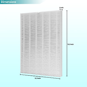 Lhari D360 True HEPA Replacement Filter D3 Compatible with Winix D360 Air Purifier, Item Number 1712-0101-02, 2 H13 True HEPA Filters with 8 Carbon Pre-filters