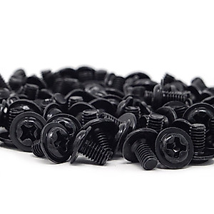 Honbay 100PCS M3x5 Round Head PC Mounting Computer Screws Computer Case Fixed Motherboard Screw (Black Zinc)