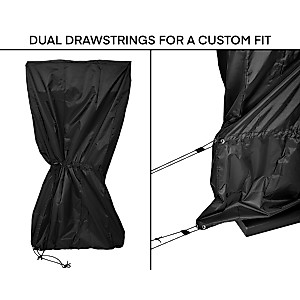 AdirOffice Protective Cover for Podiums, Lecterns and Pulpit Water-Resistant PVC-Coated Polyester Cover for Standard Size Podium Stand, Teacher Easel, Standing Desk Shelf (Black) (Pouch Included)