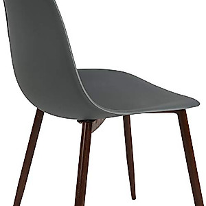 Poly and Bark Landon Sculpted Dining Chair in Smoke Gray (Set of 4)