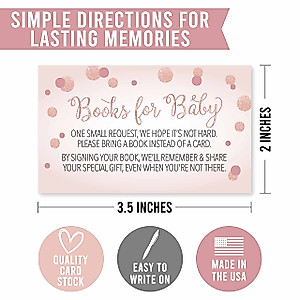 25 Blush Rose Gold Girl Oh Baby Shower Invitations, 25 Books For Baby Shower Request Cards, 25 Baby Shower Diaper Raffle Tickets For Baby Shower Girl, Cute Shabby Chic Write in Diaper Raffle Cards