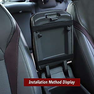 KIFIDAN Four Seasons Universal Armrest Box Mat, Fiber Leather Embossing, Waterproof Armrest Cover Center Console Mat, Car Armrest Seat Cover,Suitable for 7.4in*12.5in armrest case (Blue)